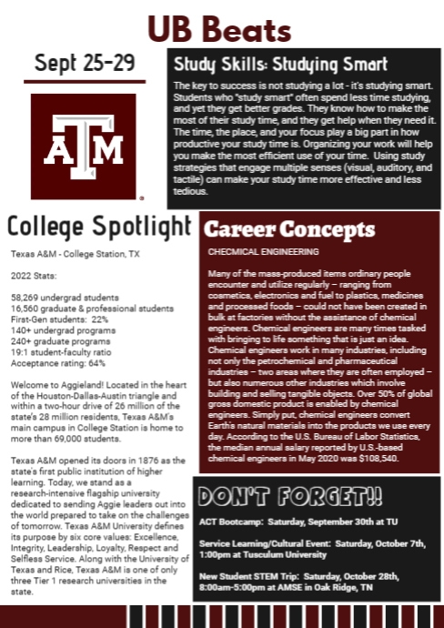 Copy of UB Beats Sept 25-29 | PosterMyWall