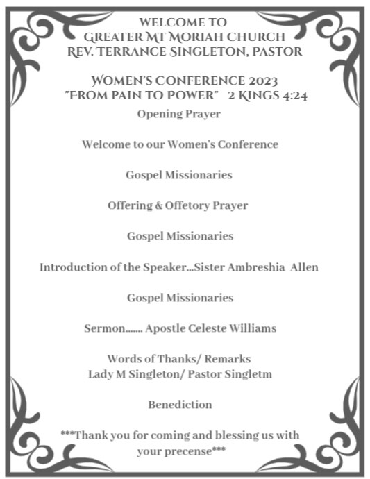 printable church program templates free downl | PosterMyWall