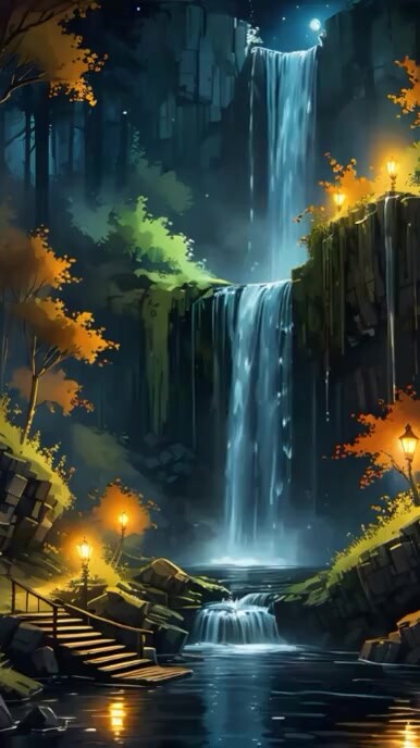 4567 (18) waterfall background video Template | PosterMyWall