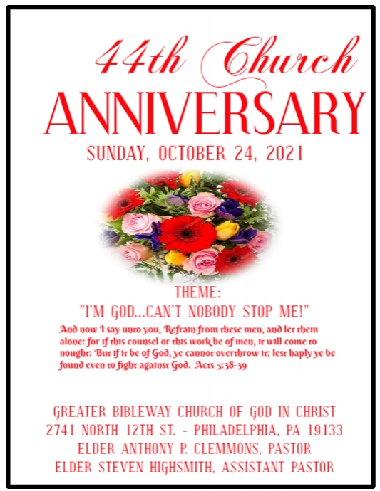 Copy of Church Anniversary-Sunday | PosterMyWall