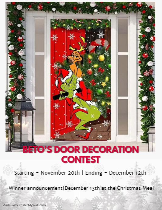 Christmas door decoration | PosterMyWall