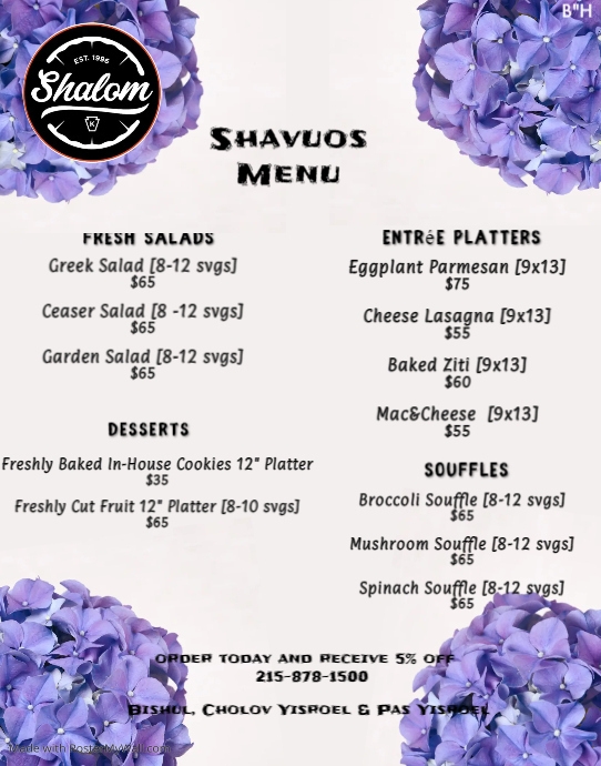 Copy of Copy of Copy of Boho Wedding Menu | PosterMyWall