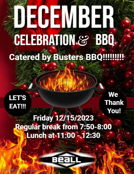 Christmas Barbecue Party | PosterMyWall