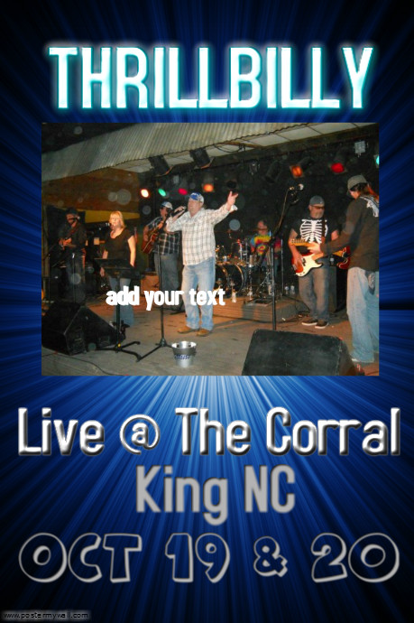 Copy of Thrillbilly @ The Corral | PosterMyWall