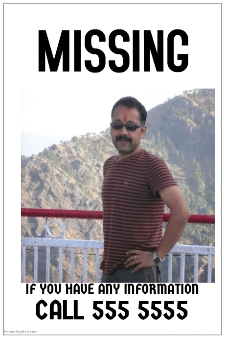 Copy of missing poster template | PosterMyWall