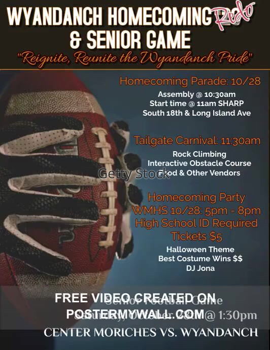 Minimalistic Homecoming Video Poster | PosterMyWall