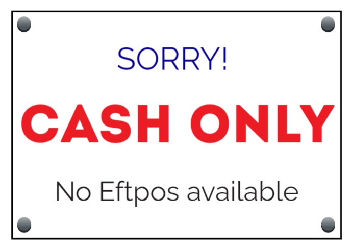 sorry no eftpos | PosterMyWall