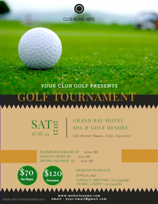 Copy of Charity Golf Tournament Flyer | PosterMyWall