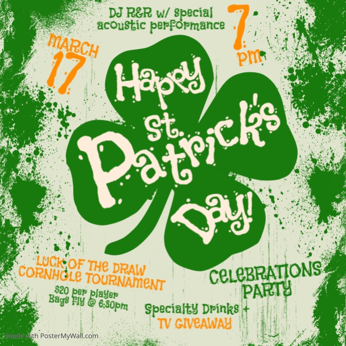 ST. PATRICK'S DAY PARTY POSTER | PosterMyWall