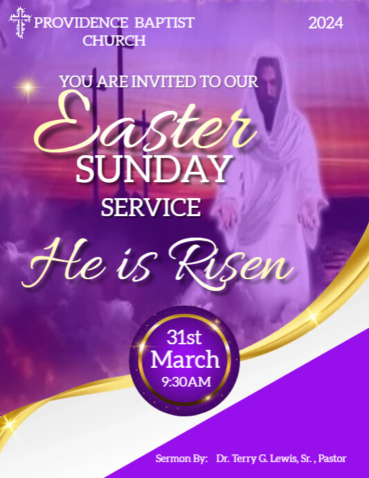 easter sunday service flyer | PosterMyWall