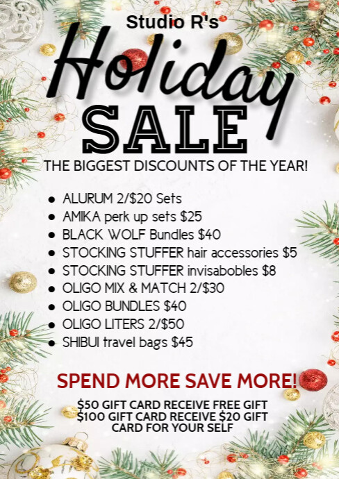 Copy of CHRISTMAS HOLIDAY SALE TEMPLATE | PosterMyWall