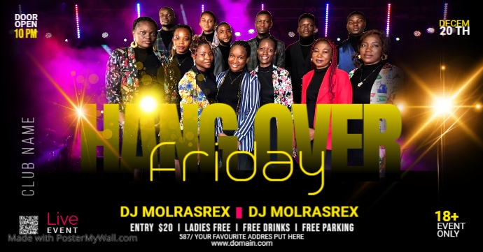 Night Club Party Facebook event | PosterMyWall