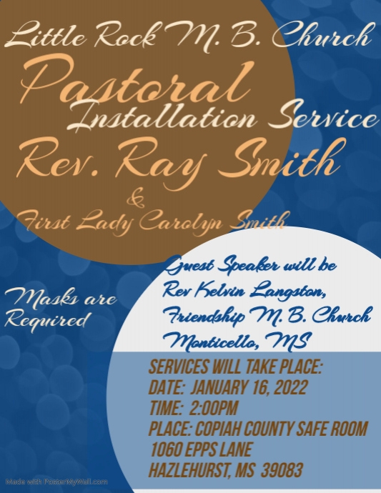 Copy of Pastoral Installation Service Church Flyer | PosterMyWall