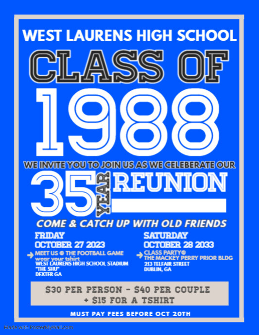 Class Reunion Flyer | PosterMyWall