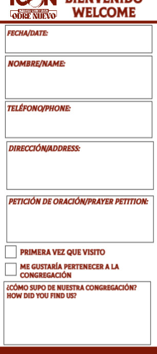 Church Connection Card | PosterMyWall