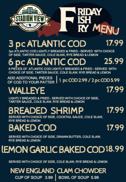 Copy of updated fish menu summer 202 (1) | PosterMyWall