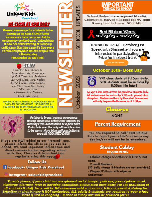 Red and White Newsletter for School Design (5) | PosterMyWall