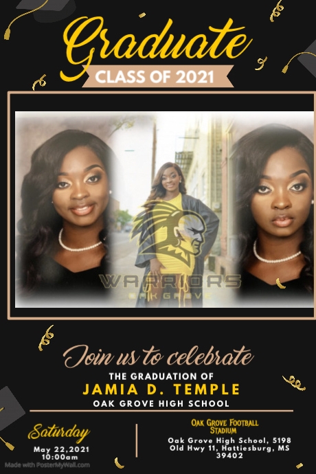 Copy of Graduation Announcement Poster Template | PosterMyWall