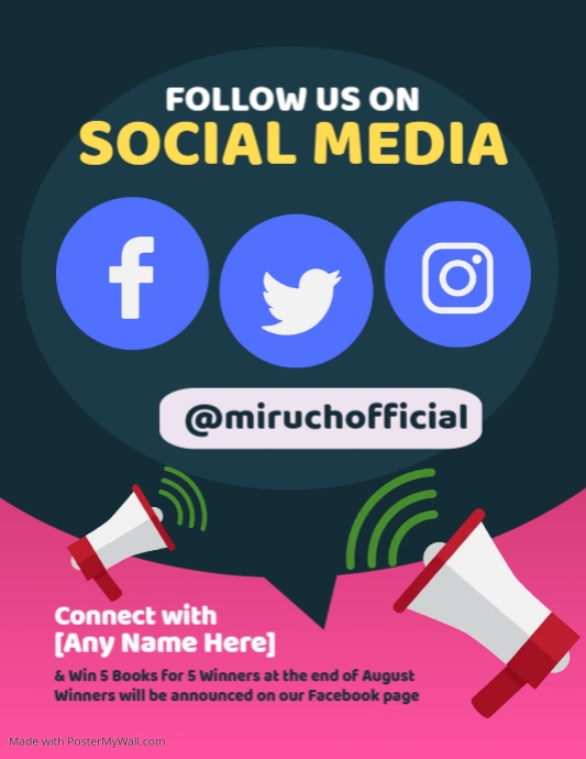 Copy of Follow Us on Social Media Flyer | PosterMyWall
