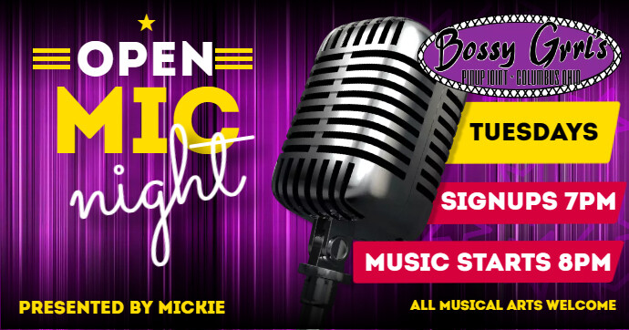 OPEN MIC NIGHT BANNER | PosterMyWall
