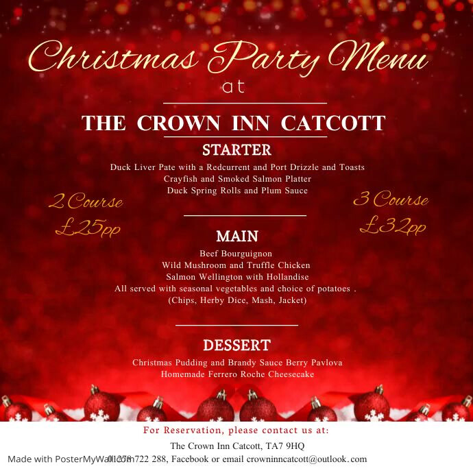 Red Christmas Menu Square Video | PosterMyWall