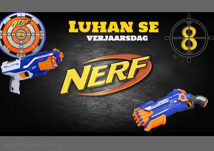 Nerf Birthday Invitation 4 (1) | PosterMyWall