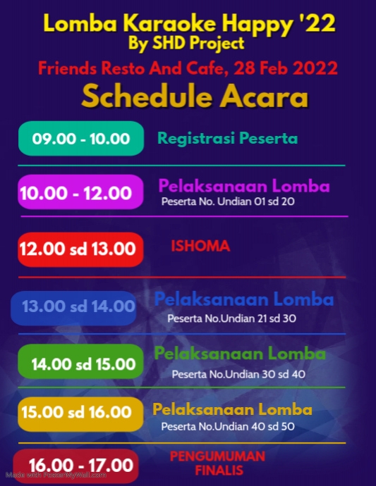 Copy of Salinan Upcoming Events | PosterMyWall