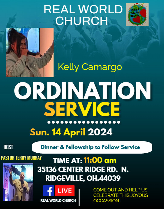ordination church flyer | PosterMyWall