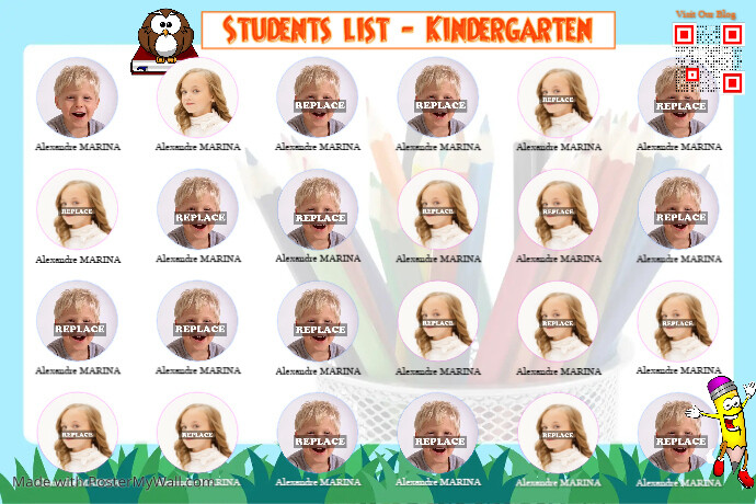 School poster template on PosterMyWall - Beautiful student list (Theme ...