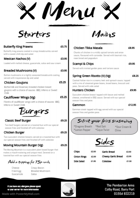 Food Menu July 2021 | PosterMyWall