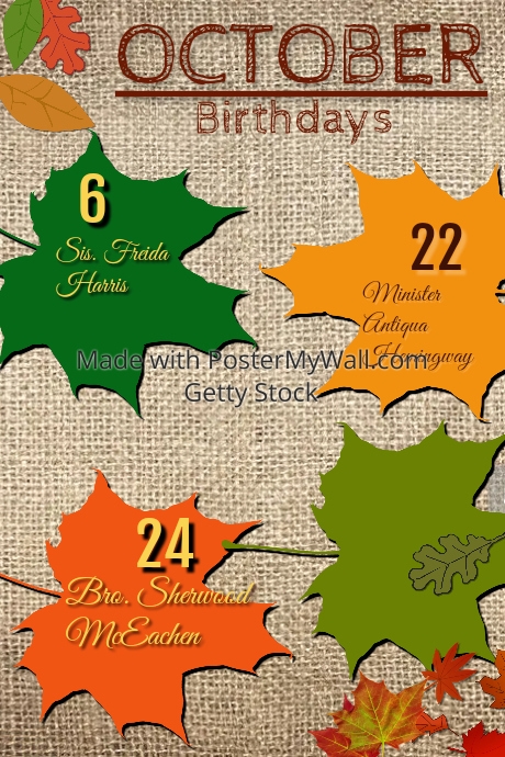 October Upcoming Events (1) | PosterMyWall