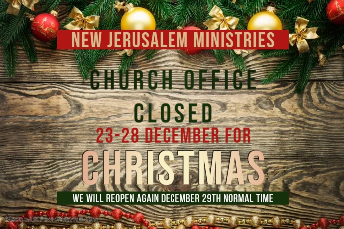 Copy of CHRISTMAS SHOP STORE CLOSED DESIGN TEMPLATE | PosterMyWall