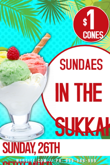 Copy of Ice Cream Party Poster | PosterMyWall