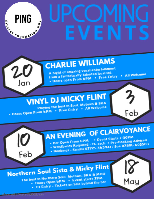 Upcoming Events Flyer (1) | PosterMyWall