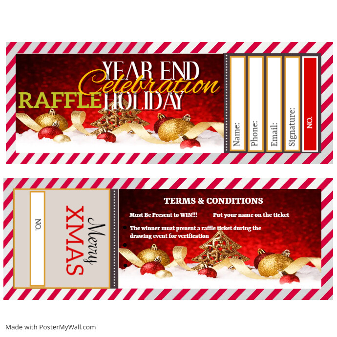 Christmas Raffle Ticket | PosterMyWall