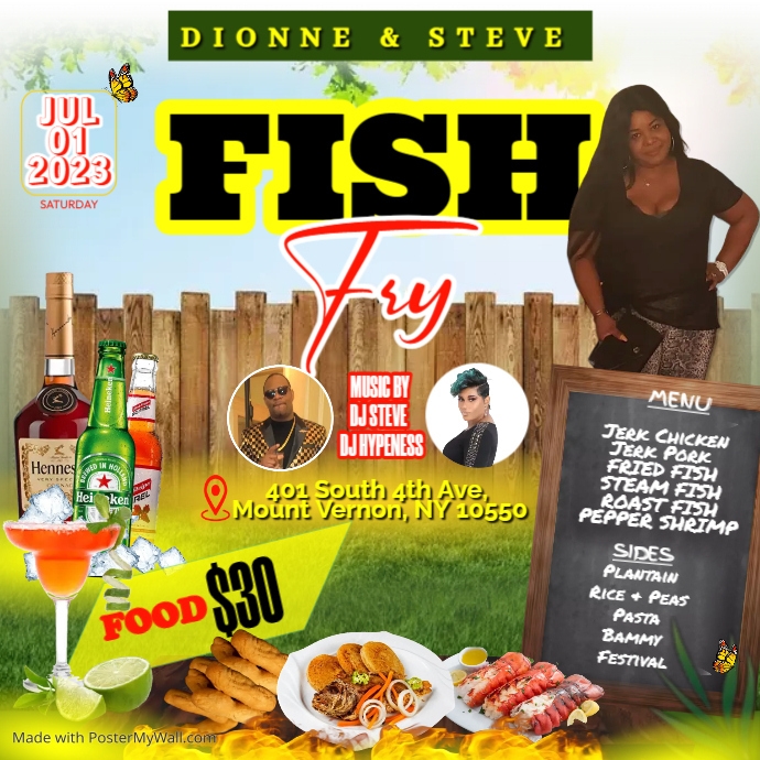 FISH FRY Temp by Nessa Designs | PosterMyWall