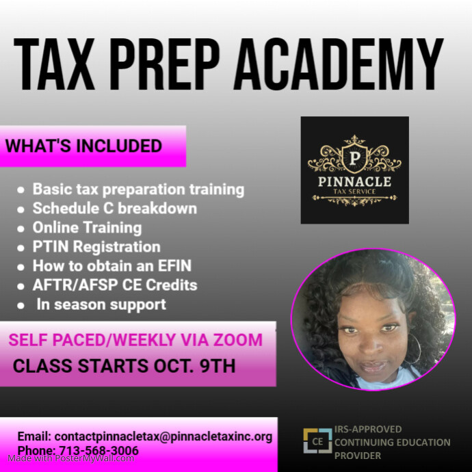 TAX PREP ACADEMY FLYER | PosterMyWall