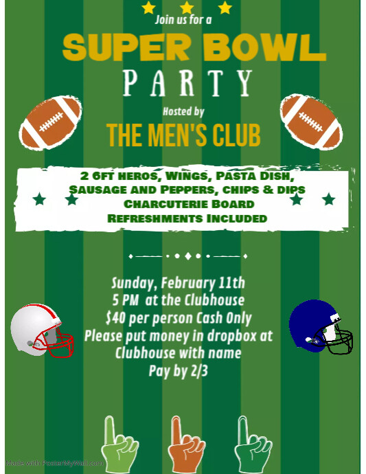 Super Bowl party invitation | PosterMyWall