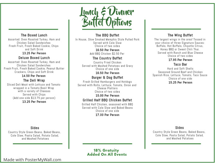 2024 Tournament Menu Back | PosterMyWall