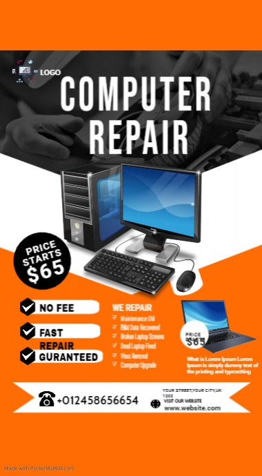 Copy of Salinan Salinan computer repair flyer | PosterMyWall
