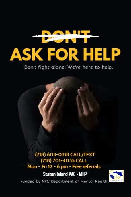 Male Don Ask for Help | PosterMyWall
