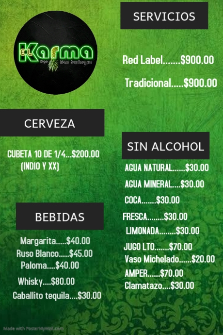 Copia de wood Business Price List Template Beauty | PosterMyWall