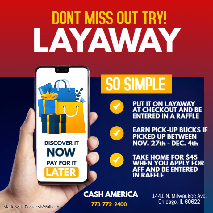 Copy of retail, discounts, sale, layaway | PosterMyWall