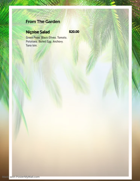 Coconut tree background design flyer | PosterMyWall