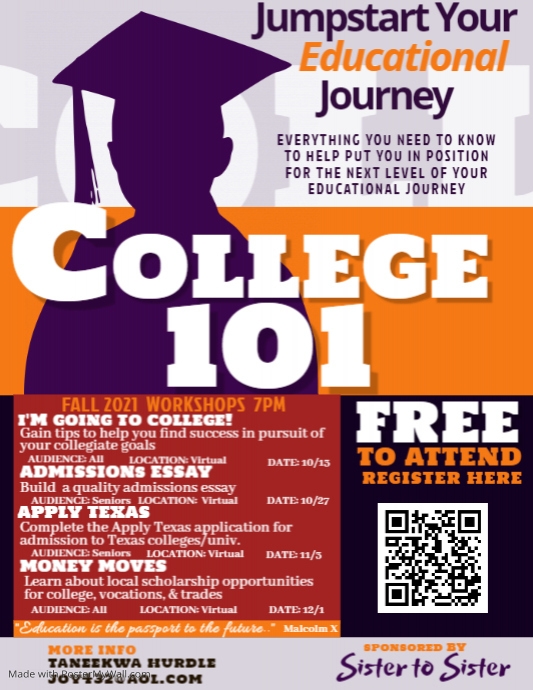 Copy of College 101: College Readiness | PosterMyWall