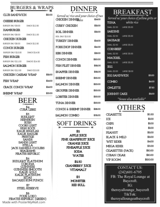 Copy of Menu (BACK) | PosterMyWall