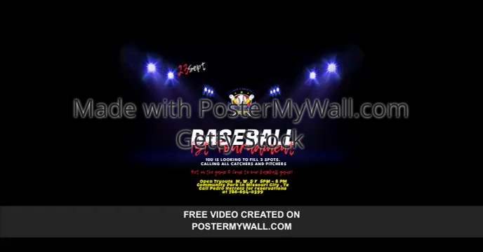 Copy of Baseball Game Video Ad Template | PosterMyWall