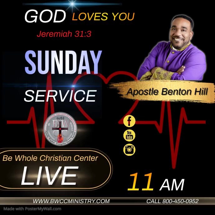 FEB CHURCH SUNDAY SERVICE INSTAGRAM AD TEMPLATE | PosterMyWall