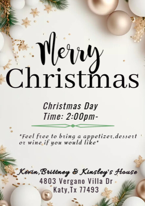 Merry Christmas Celebration | PosterMyWall