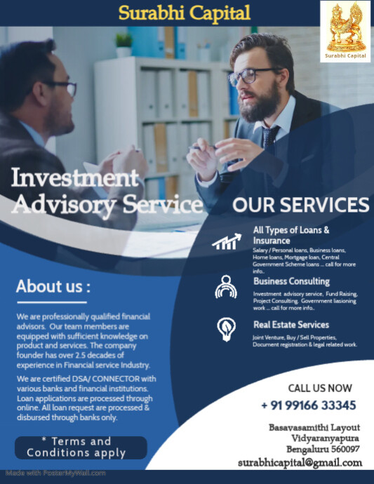 Copy of finance advisor services advertisement flyer | PosterMyWall